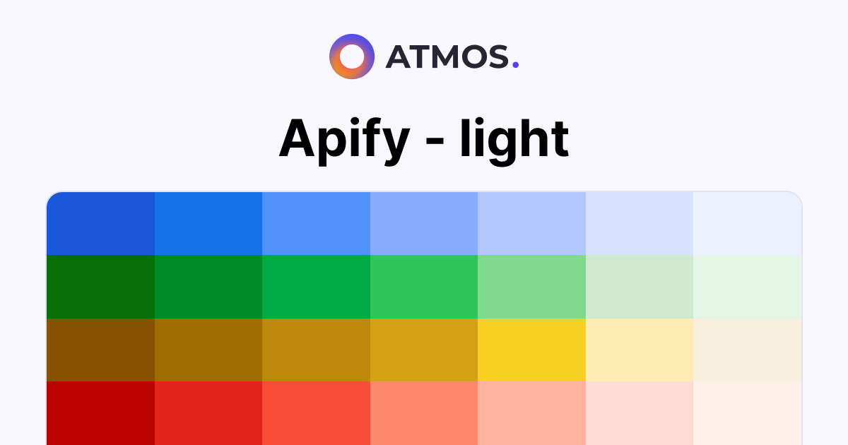Apify - light palette template | Atmos