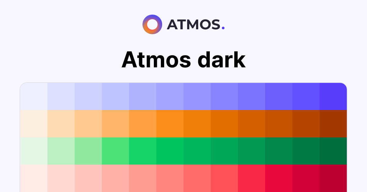 Atmos dark palette template | Atmos
