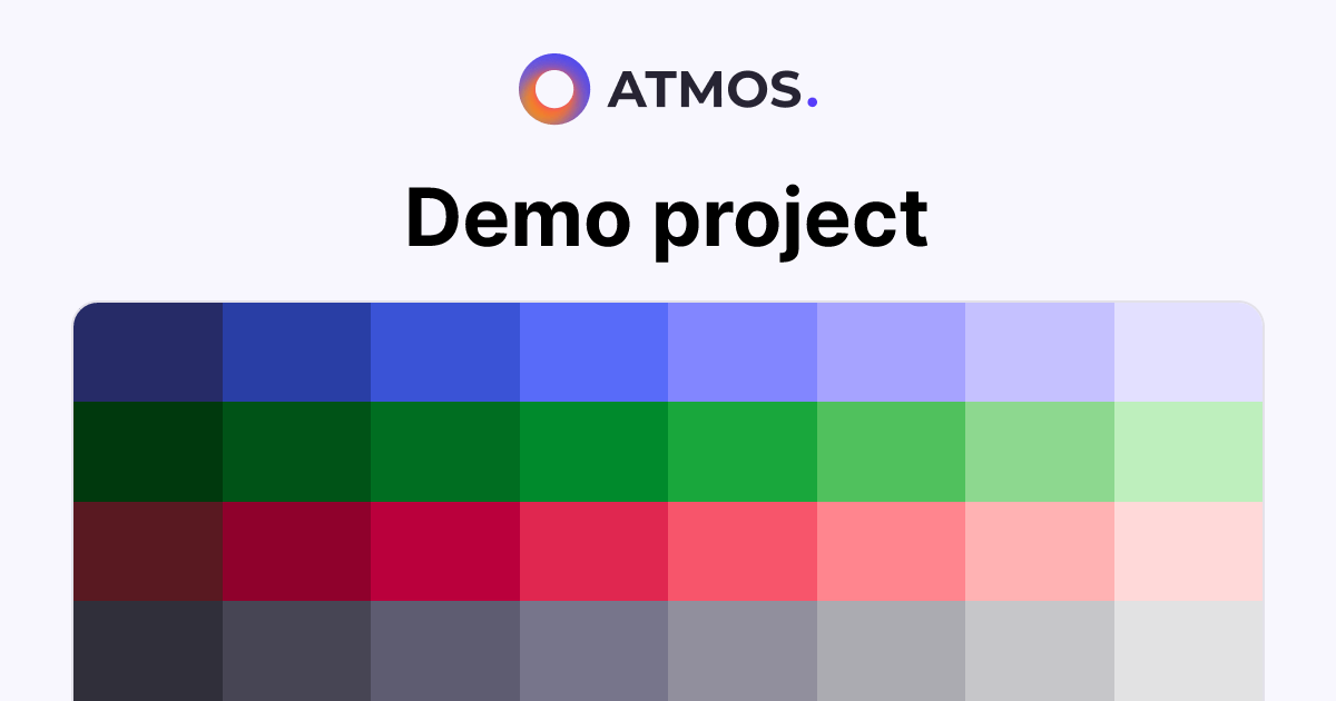 Demo project palette template | Atmos